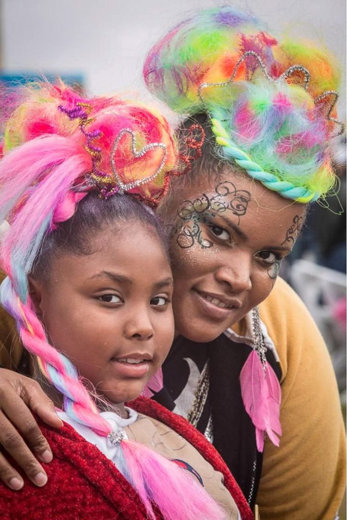 two girls with fair hair - Alaska State Fair