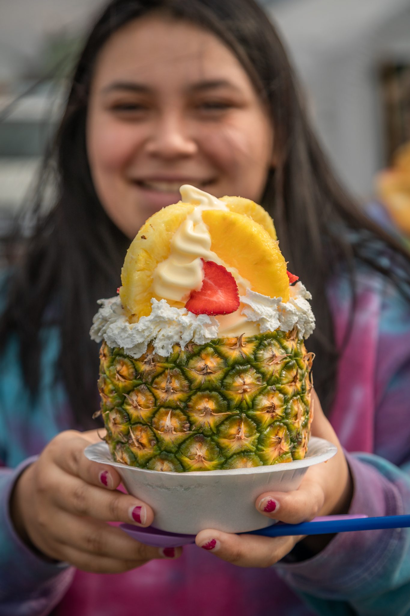 Aloha whip dole whip pineapple and strawberry treat - Alaska State Fair